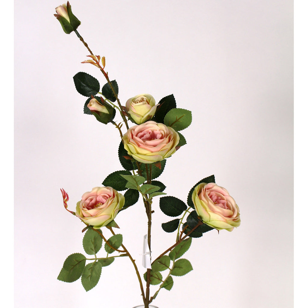 33" Austin Rose Spray X 4 - Pink/Green — Baisch & Skinner